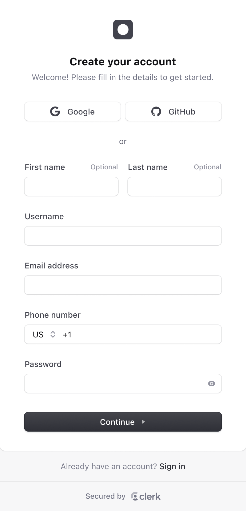Next.js Clerk Template
